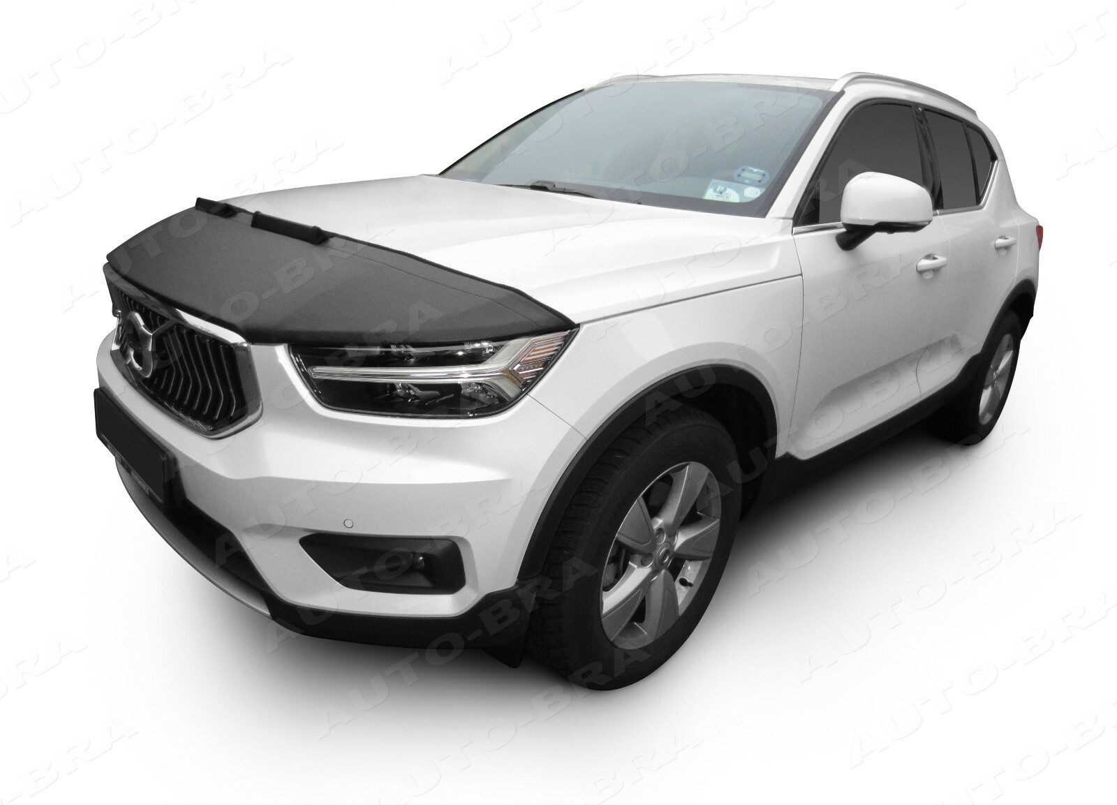 CARBON LOOK CAR HOOD BRA fits Volvo XC40 since 2017 NOSE FRONT END MASK ...