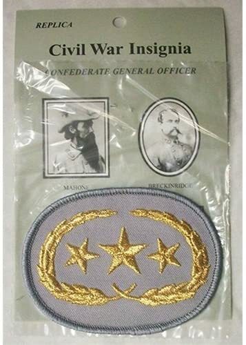CIVIL WAR CONFEDERATE GENERAL INSIGNIA OFFICER PATCH | eBay
