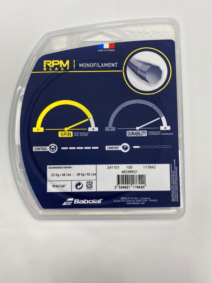 Babolat RPM Blast String - 120mm/18ga Charcoal 3324921176420| eBay
