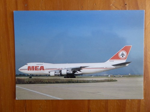 CARTE POSTALE AVIATION POST CARD BOEING 747-200 MEA N-202AE ORLY PI 741 ...