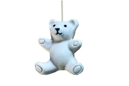 Ceramic White Teddy Bear Bathroom Light Pull Handle with Cord ...