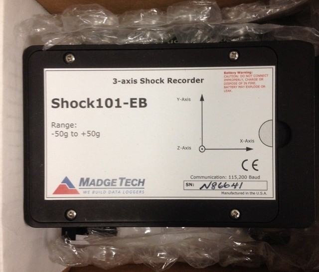 MadgeTech Shock101-5-EB High Speed Tri-Axial Shock Data Logg for sale ...