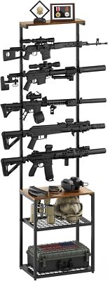 Rifle Gun Rack Wall Display Stand Storage Organizer Holder Holds up 5 ...