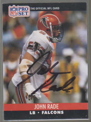 Autographed 1990 Pro Set John Rade - Falcons | eBay