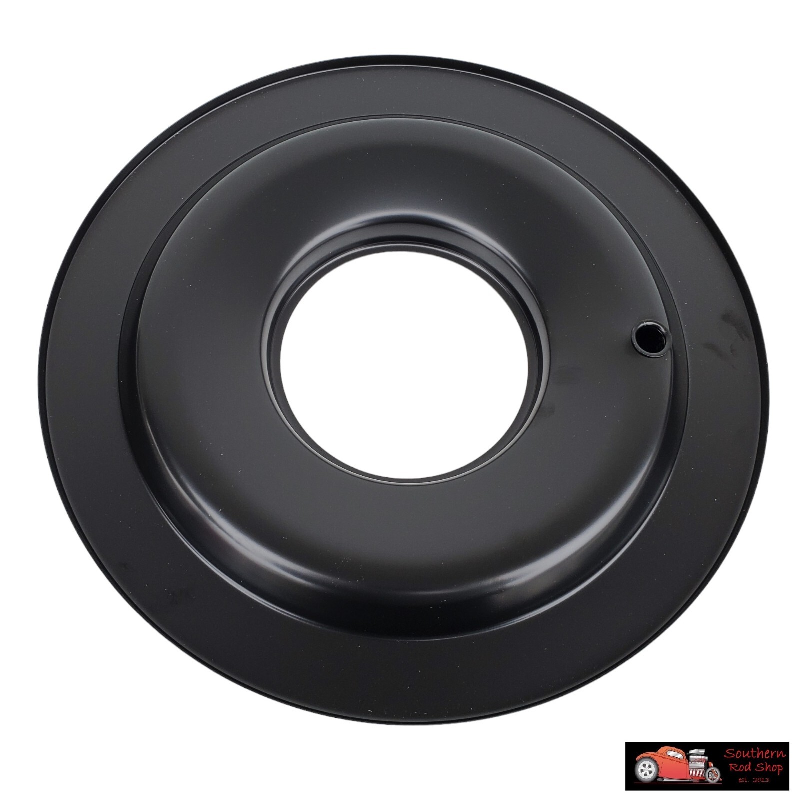 14" Round Black Air Cleaner Flat Base 5-1/8" Neck Opening 4 Barrel ...