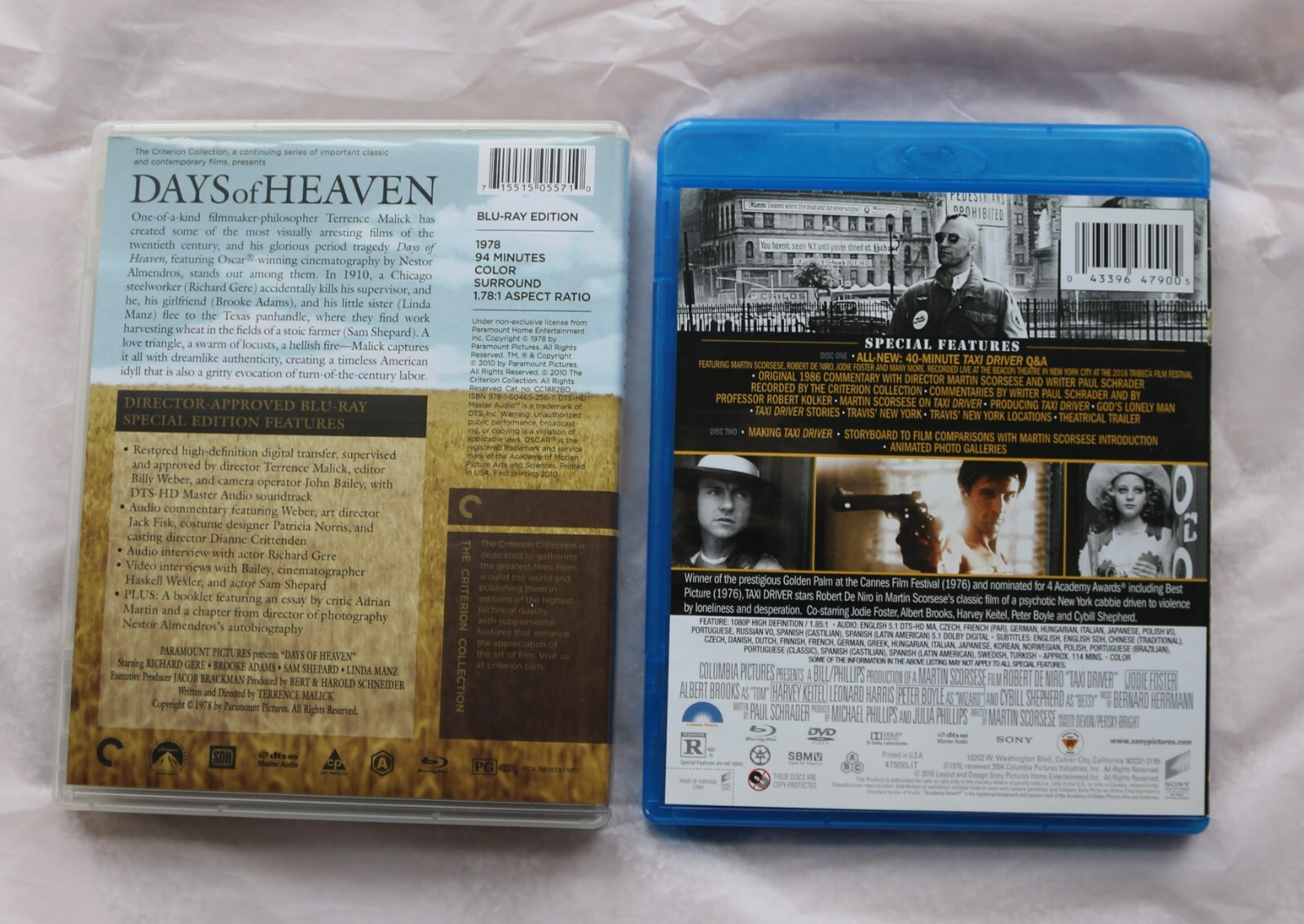 Days of Heaven (Criterion Collection), TAXI DRIVER, + 2 free used cds ...