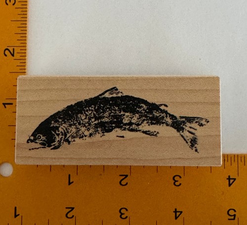 Trout Fish Rubber Stamp by Fred Mullett | eBay