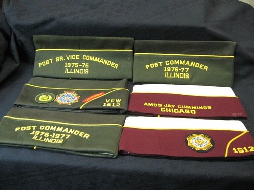 Lot of 6 VFW Caps Amos Jay Cummings 1612 Chicago Life Member 50YR | eBay
