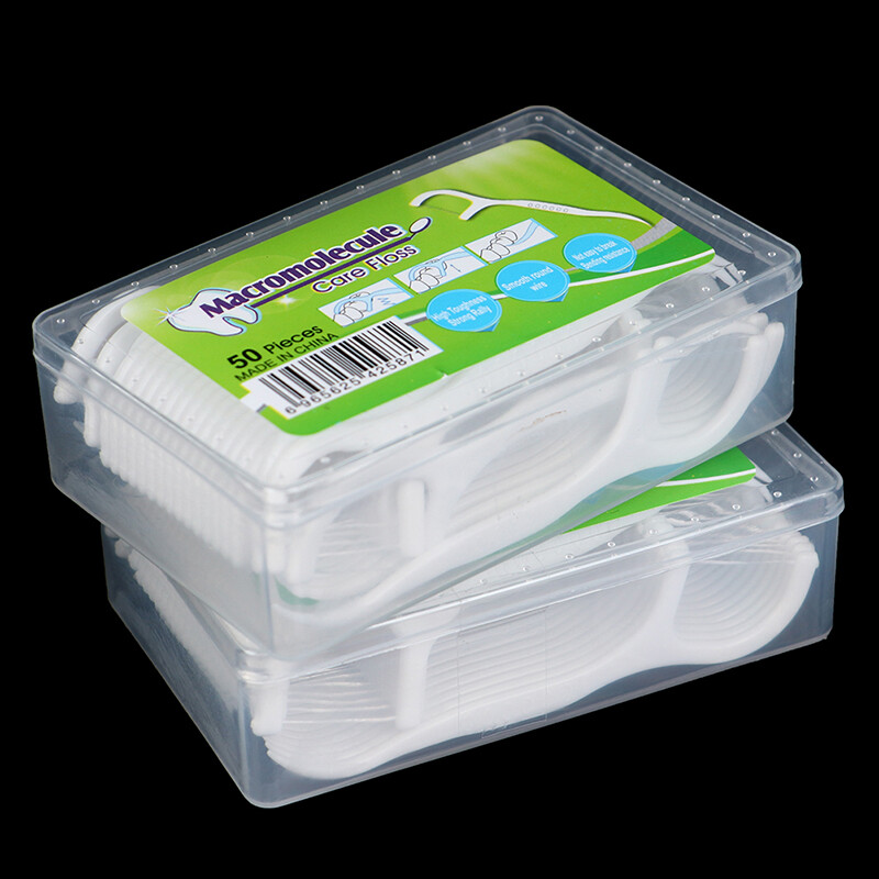 50Pc Dental Floss Flosser Pick Tooth Cleaning Interdental Pick Oral ...