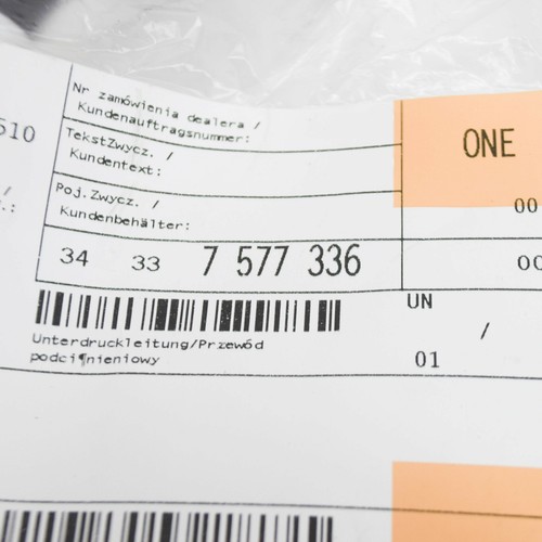 NEW BMW 1 E81 BRAKE VACUUM HOSE 34337577336 OEM NO IMPORT DUTIES TO 🇺🇸 ...