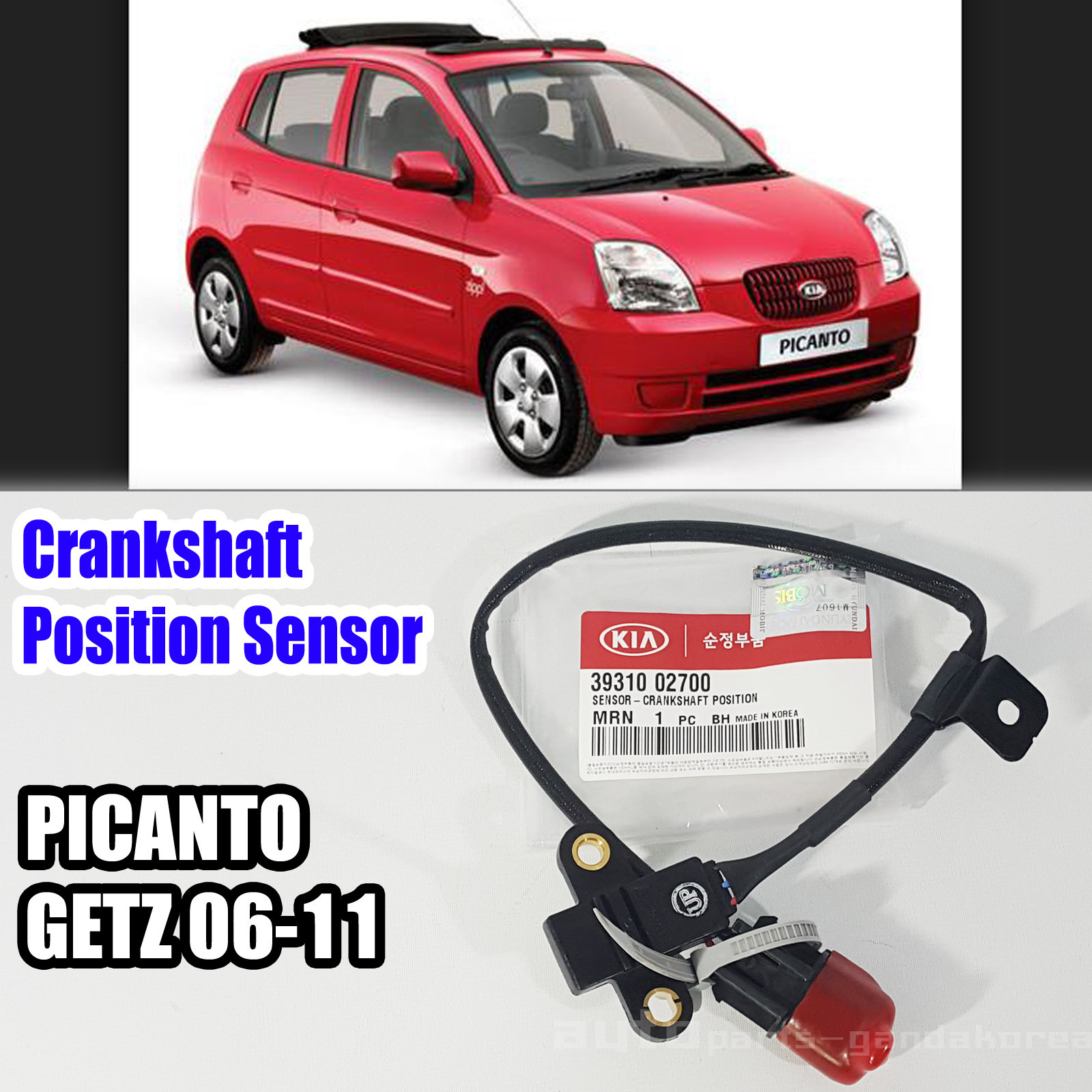 Genuine 3931002700 Crankshaft Position Sensor for Hyundai I10 2004-2008 ...