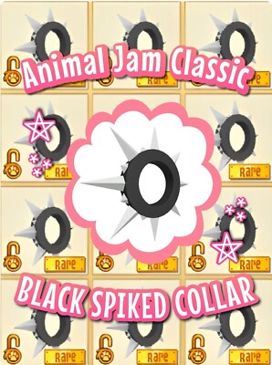 🎮 Animal Jam | RARE Black Long Spiked Collar | 100% Trusted + Quick ...