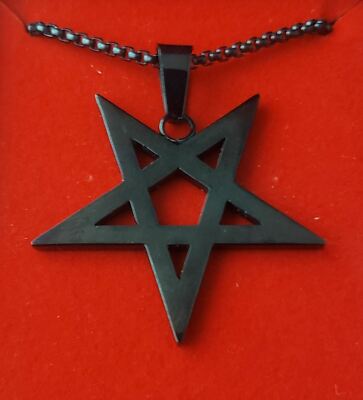 Pentagram Black Flat - goth punk occult satanic pagan witchcraft alt | eBay