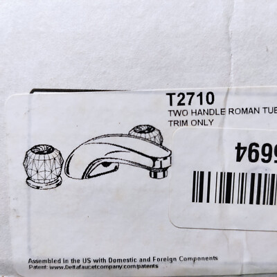 Delta T2710 Roman Tub Trim, Chrome | eBay