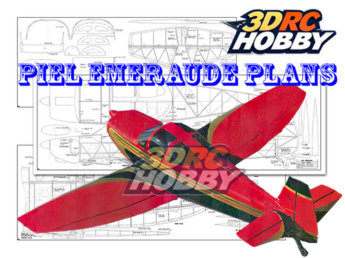 GIANT Piel Emeraude 125" 10FT WS Scale RC Plane Airplane Plans ...