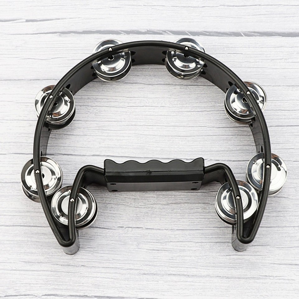 Musical Hand Percussion Tambourine with Double Rows of Jingles for Kids ...