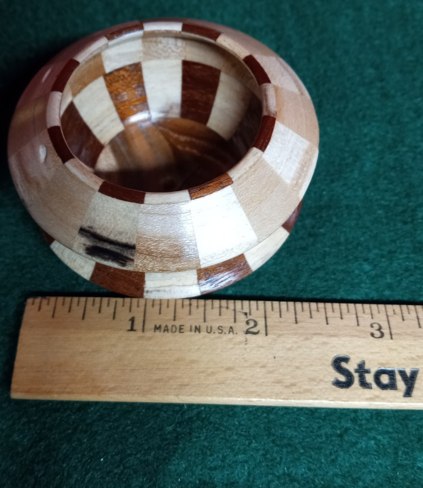 Lathe turned bowl in 2025, Cute segmented, 4 diff woods Poly finish by ...