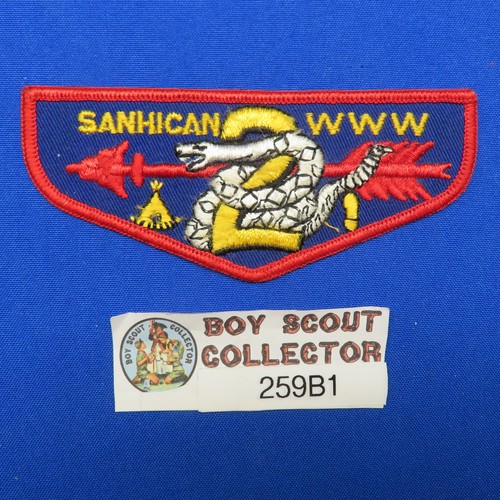 Boy Scout OA Sanhican Lodge 2 F1 FF First Flap Order Of The Arrow Patch ...