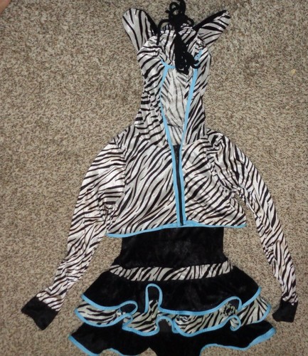 Rubies Girls Zebra Costume Dress with Hoodie Size Small 4-6 EUC | eBay