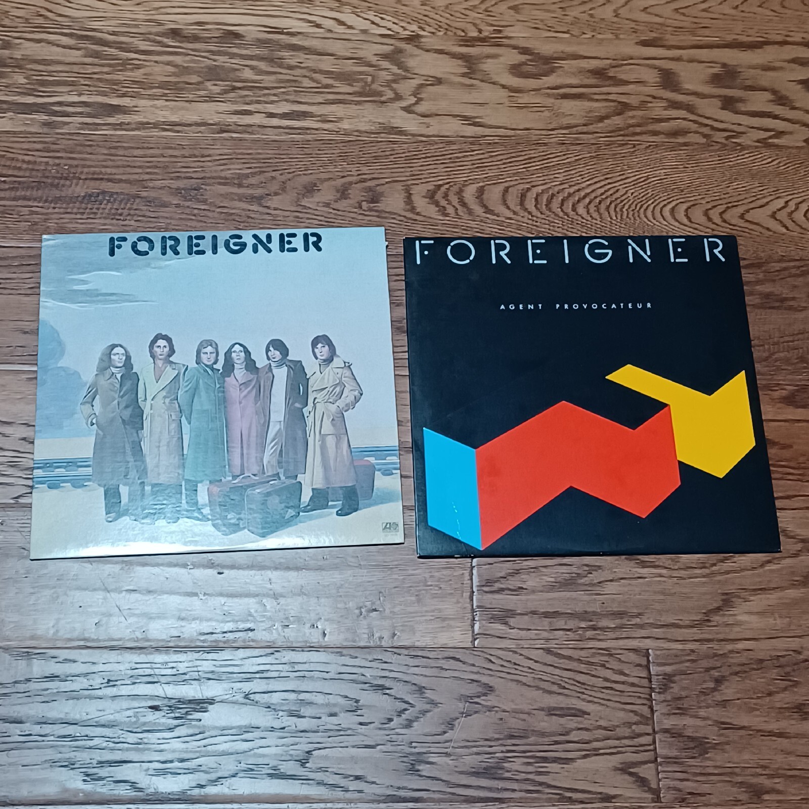 FOREIGNER Lot of 2 Vinyl Record LP Albums 1977 and Agent Provocateur ...