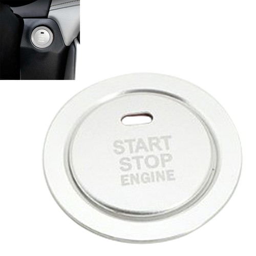 Powder Silver Aluminum Engine Start Stop Button Ring Cover Fits 10-13 ...