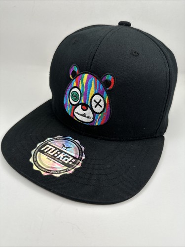 Muka Psychedelic Bear Logo Black Dad Hat Cap Adjustable Snapback ...