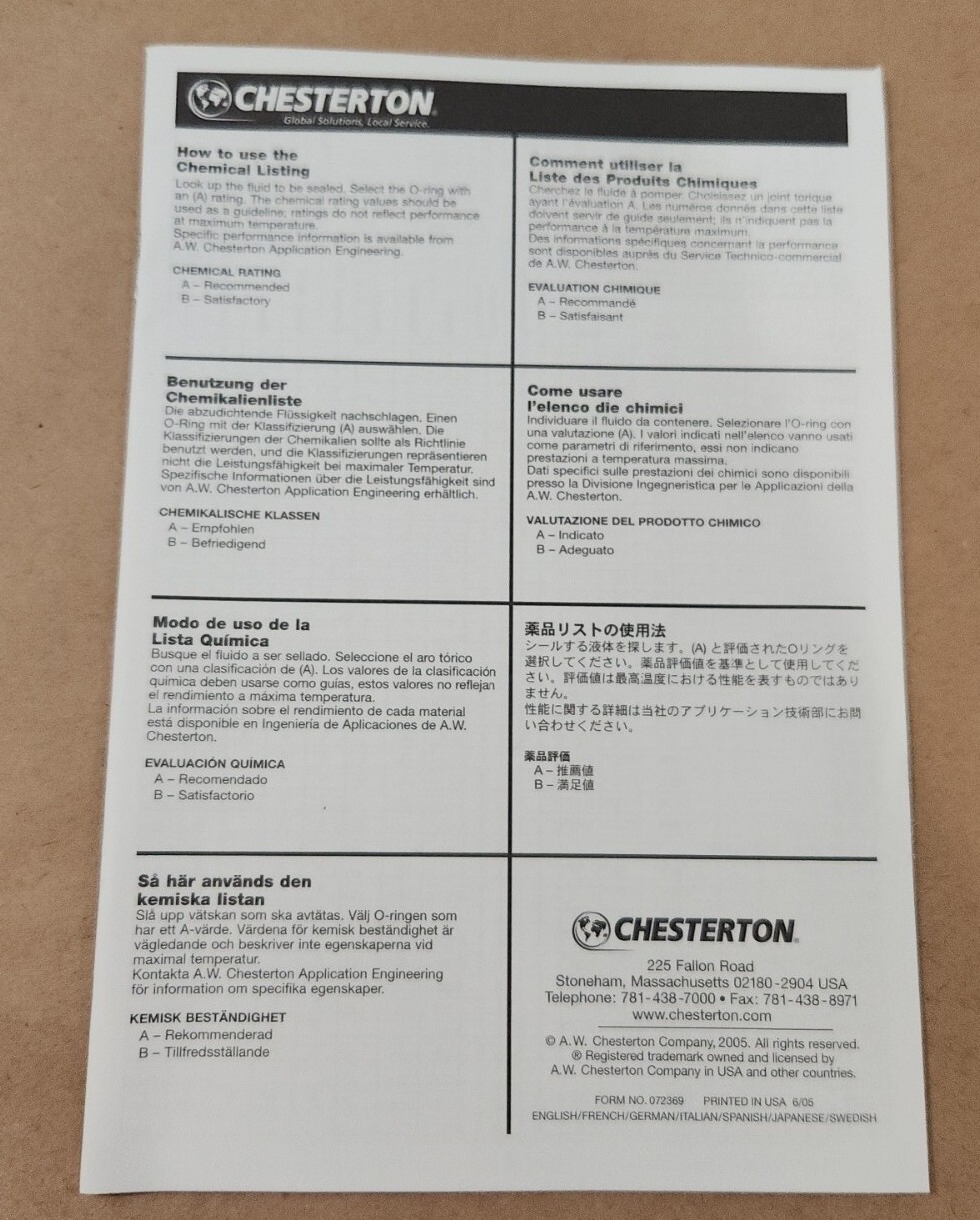 Chesterton 180WB/E Single Cartridge Stationary Seal 812446 2" Size -16 ...