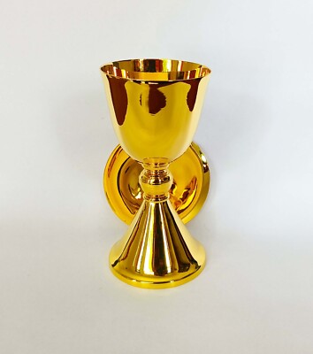 Chalice & paten Gold Plated Goblet Holy Communion Religious Church Gift ...