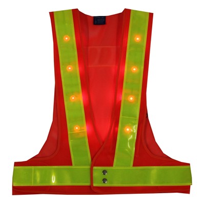 YOA 16 LED Light up Cycling Traffic Outdoor Night Safety Warning Vest ...