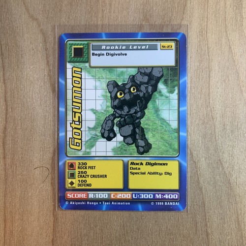 Gotsumon ST-23 Rookie Level Digimon Digi Battle Starter 1 Card 1999 ...