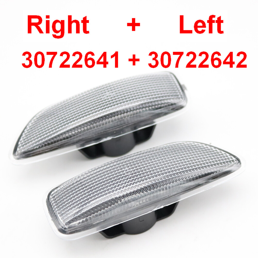 2* For Volvo S60 S80 V70 XC70 XC90 MK1 BLACK LED Side Marker Lights ...