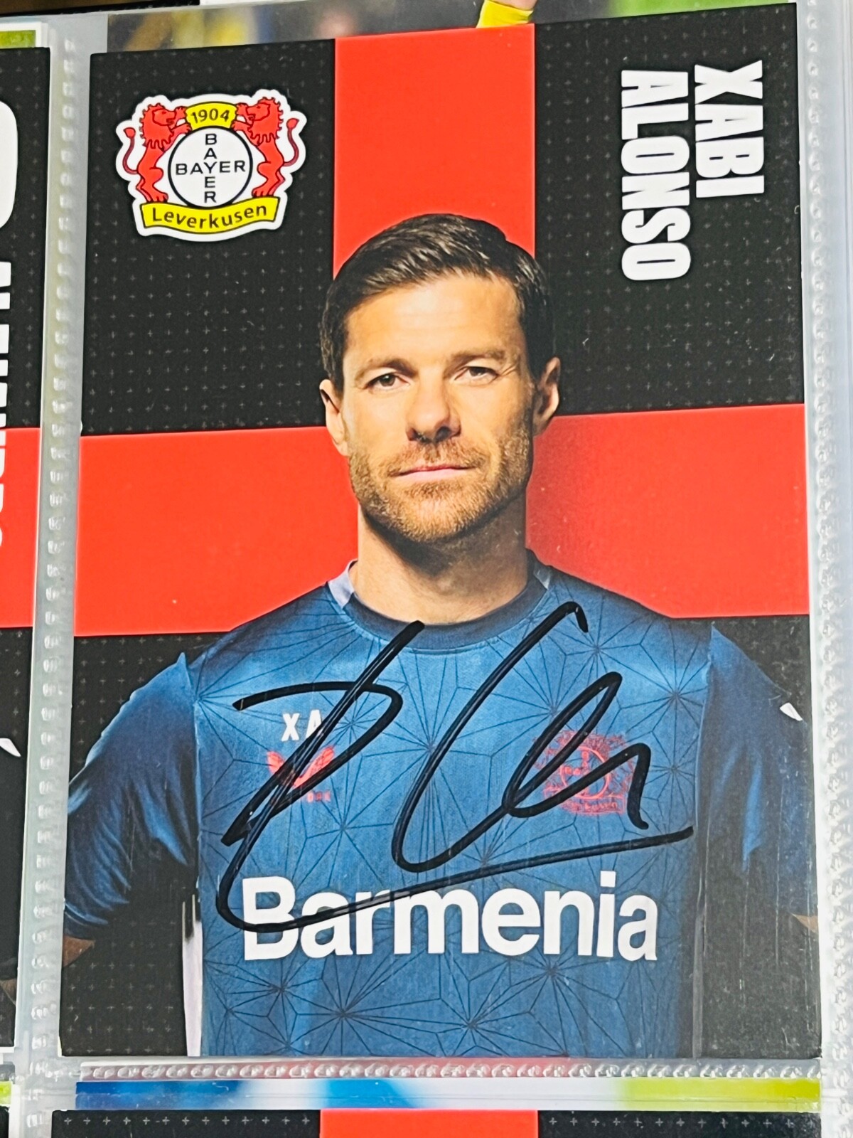 XABI ALONSO Leverkusen Signed Official Card Autograph auto 10X15 cm ...