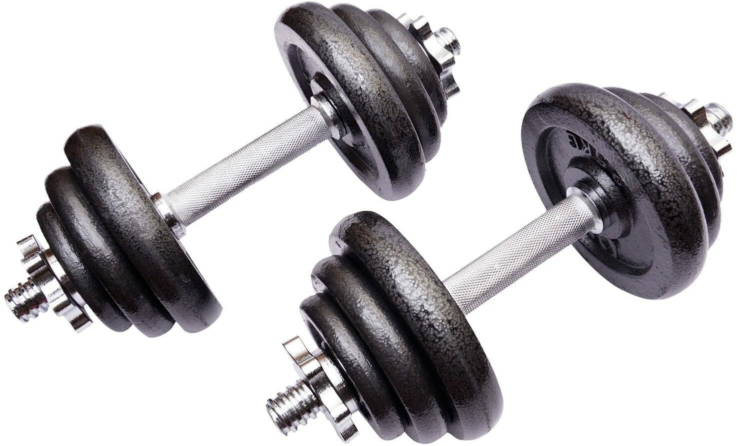 Kemket Cast Iron Dumbbell Set Adjustable Dumbbell Set Fitness Training ...