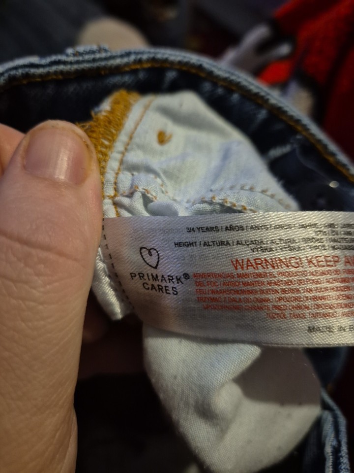 Girls Demin Jeans Primark Age 3-4 Years Excellent Condition Adjustable ...