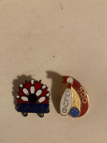 TWO BOWLING PINS PINBACKS 500 CLUB & DWBA PINS | eBay