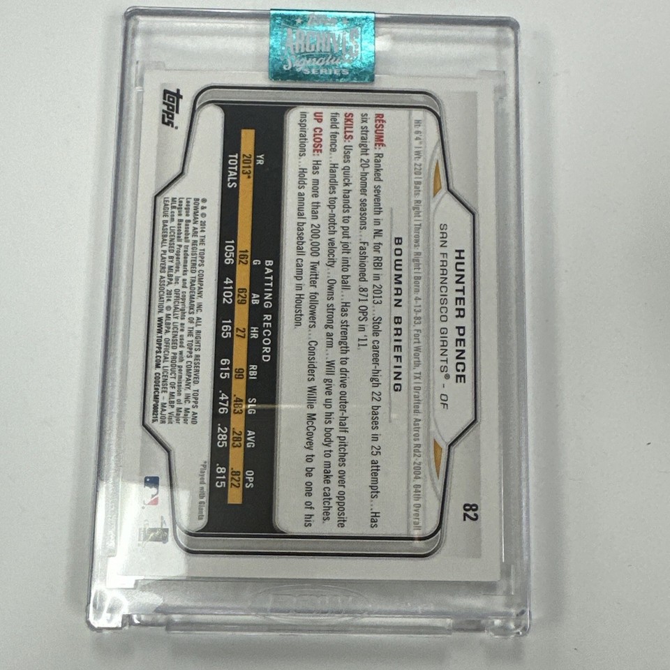2024 Topps Archives Signature Series /24 Hunter Pence Giants | eBay