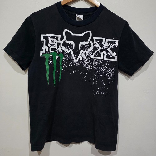 Monster Energy Tee Shirt AUS M/12 US8 Black Vintage Fox Racing | eBay ...