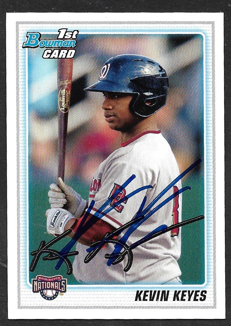 2010 BOWMAN BDPP 51 Kevin Keyes WASHINGTON NATIONALS SIGNED AUTOGRAPH ...