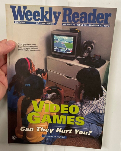 Weekly Reader Magazine Jan 13 1995 Video Games Can They Hurt You? | eBay