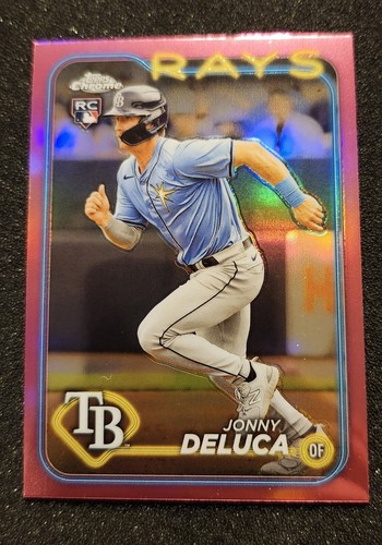 2024 Topps Chrome RC Pink Refractor Jonny Deluca #163 Tampa Bay Rays ...