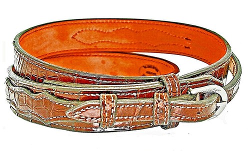 Mens Leather Belts Custom Handcrafted Real Florida Alligator Ranger ...
