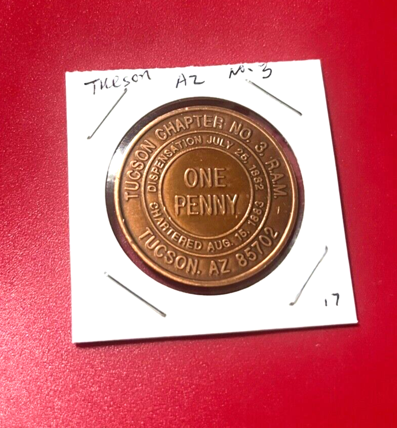1883 TUCSON AZ 85702 NO. 3 MASONIC TOKEN UNCIRCULATED | eBay