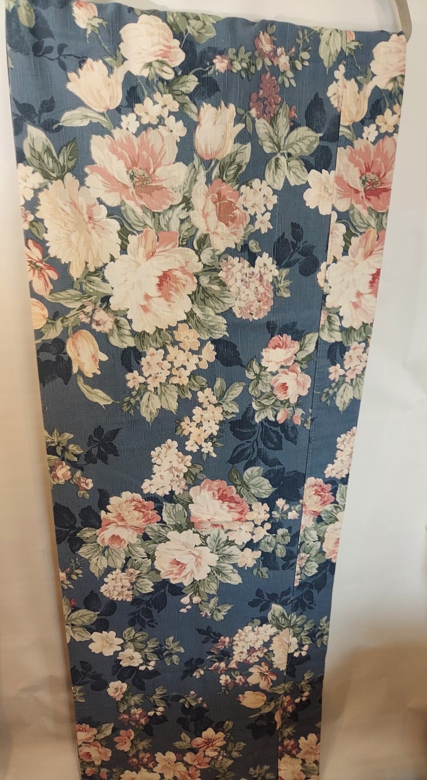 VINTAGE CROSCILL VALANCES CABBAGE ROSE PRINT 93" x 17.5" GRANNY CORE ...