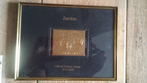 Bilderrahmen "Zambia Official Postage Stamp 22 K Gold" | eBay.de