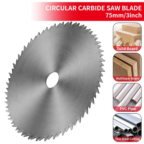 3 Inch Circular Saw Blade with 3/8 Inch Arbor, 72-Teeth HCS Saw Blade ...