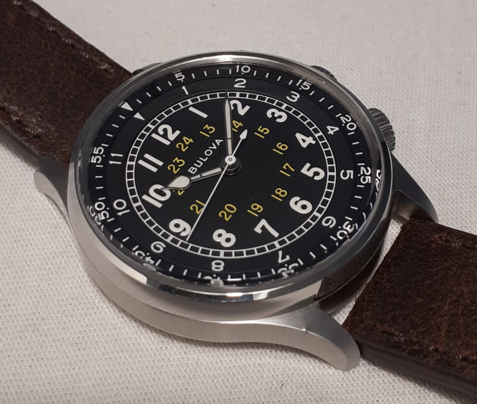 BULOVA A-15 PILOT AUTOMATIC MILITARY WATCH 42 MM, INNER BEZELS, GMT ...