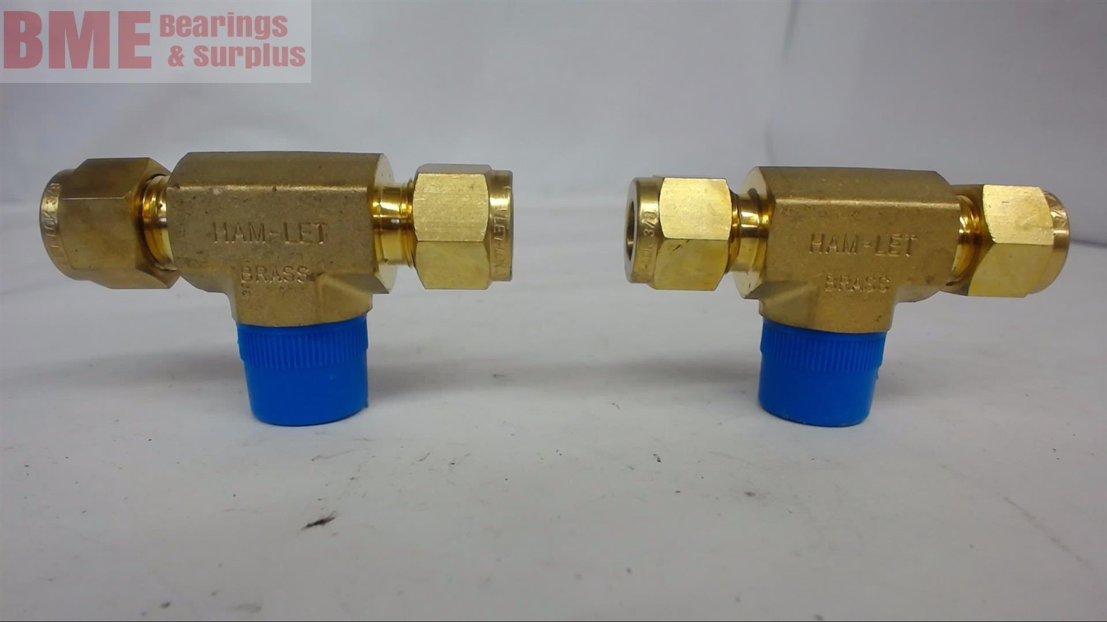 Lot Of 2 Hamlet Brass Tees--3/8'' Compression X 3/8'' Compression X 3/8 ...