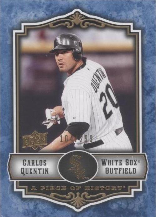 2009 Upper Deck A Piece of History - Carlos Quentin #21 Blue /299 for ...