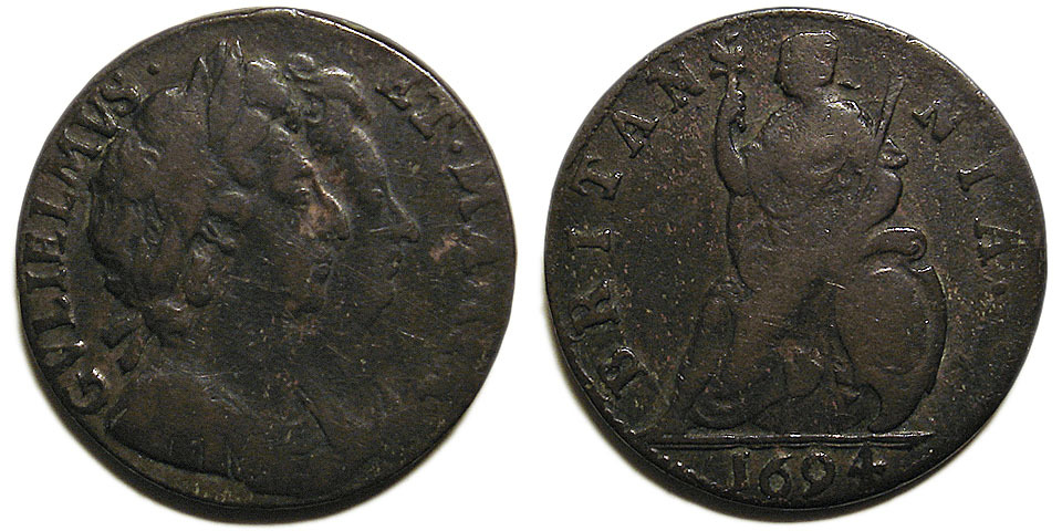 UK 1694 William & Mary Farthing | eBay
