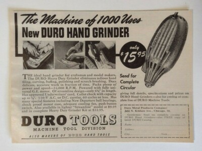 1943 Duro Tools Advertisement Chicago, Illinois | eBay